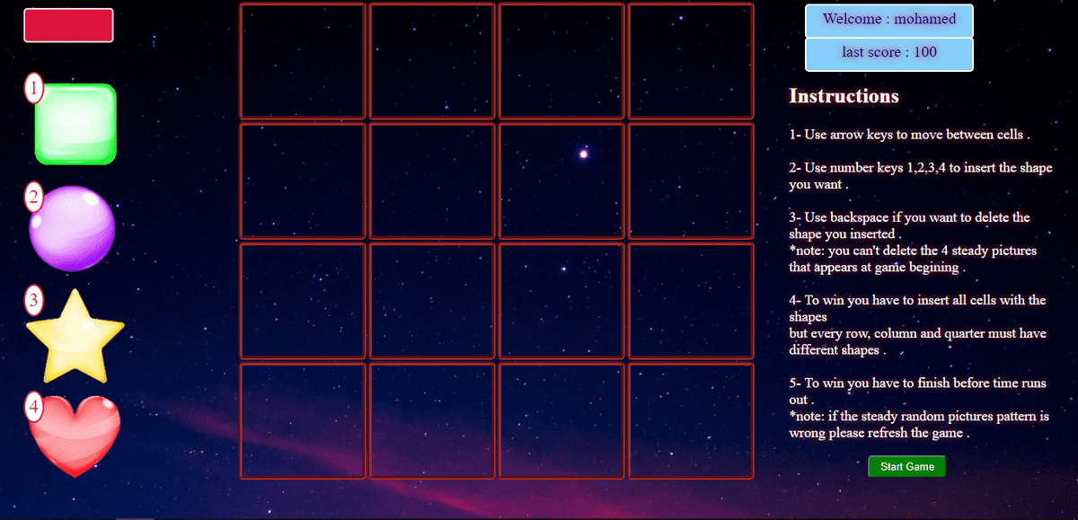 لعبة سودوكو باستخدام JavaScript - JQuery - HTML - CSS - صور